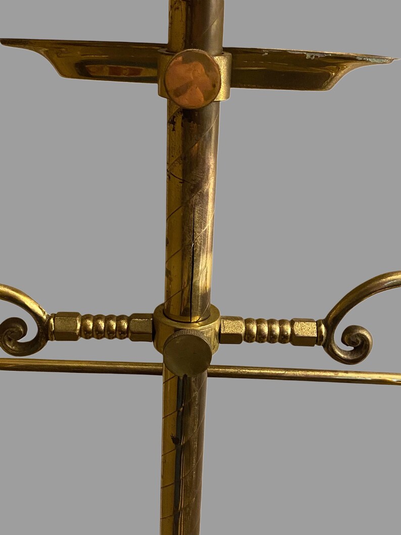 MCM Brass Butler Brass Valet Stand Vintage Suit Rack Glo-mar Artworks Inc. NY - Etsy