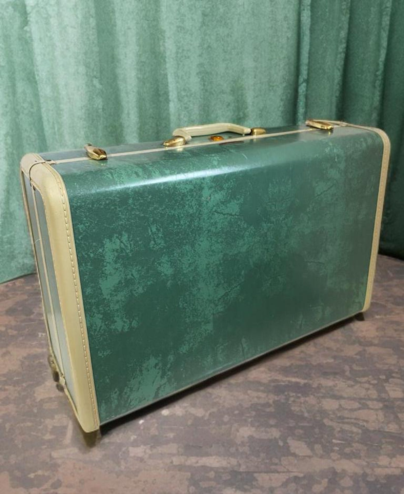 Vintage 1950s Bermuda Green Samsonite Schwayder Bros. Hard Shell ...