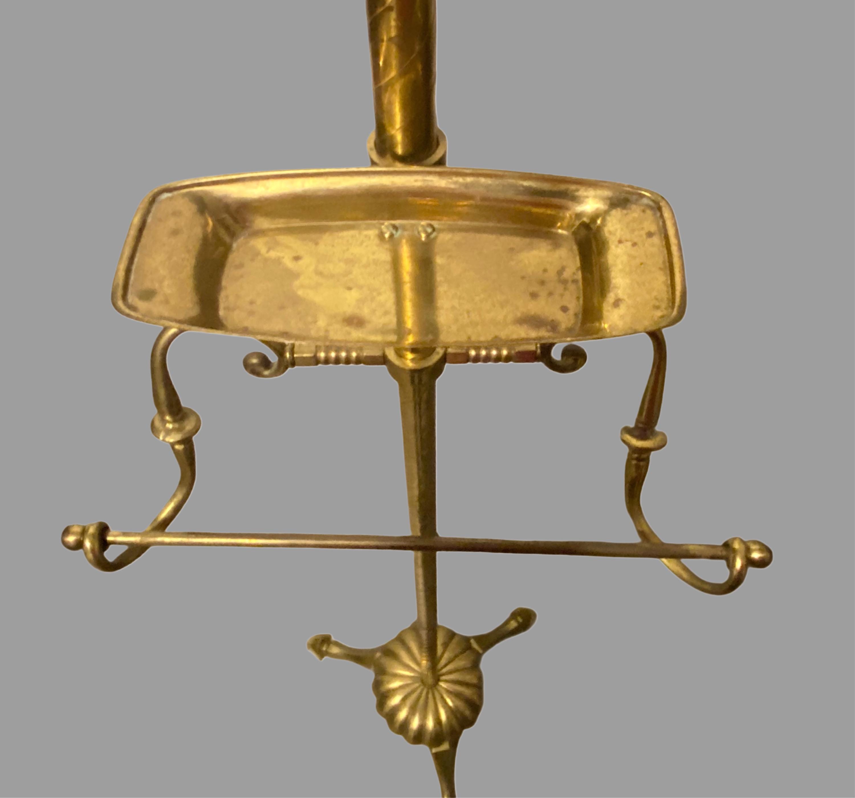 MCM Brass Butler Brass Valet Stand Vintage Suit Rack Glo-mar Artworks ...