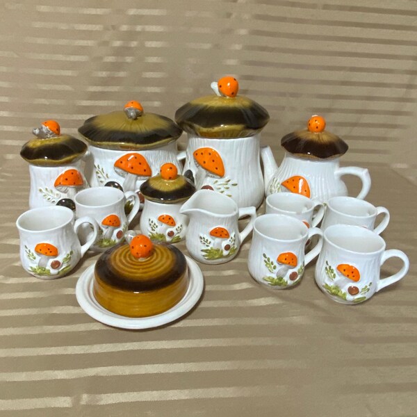 Mushroom Tea Set - Etsy
