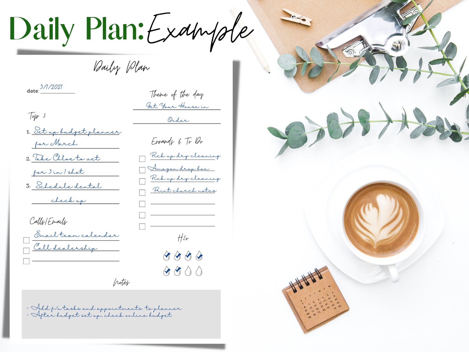 Printable Productivity Planner Pages With Daily Tracker, Routine ...