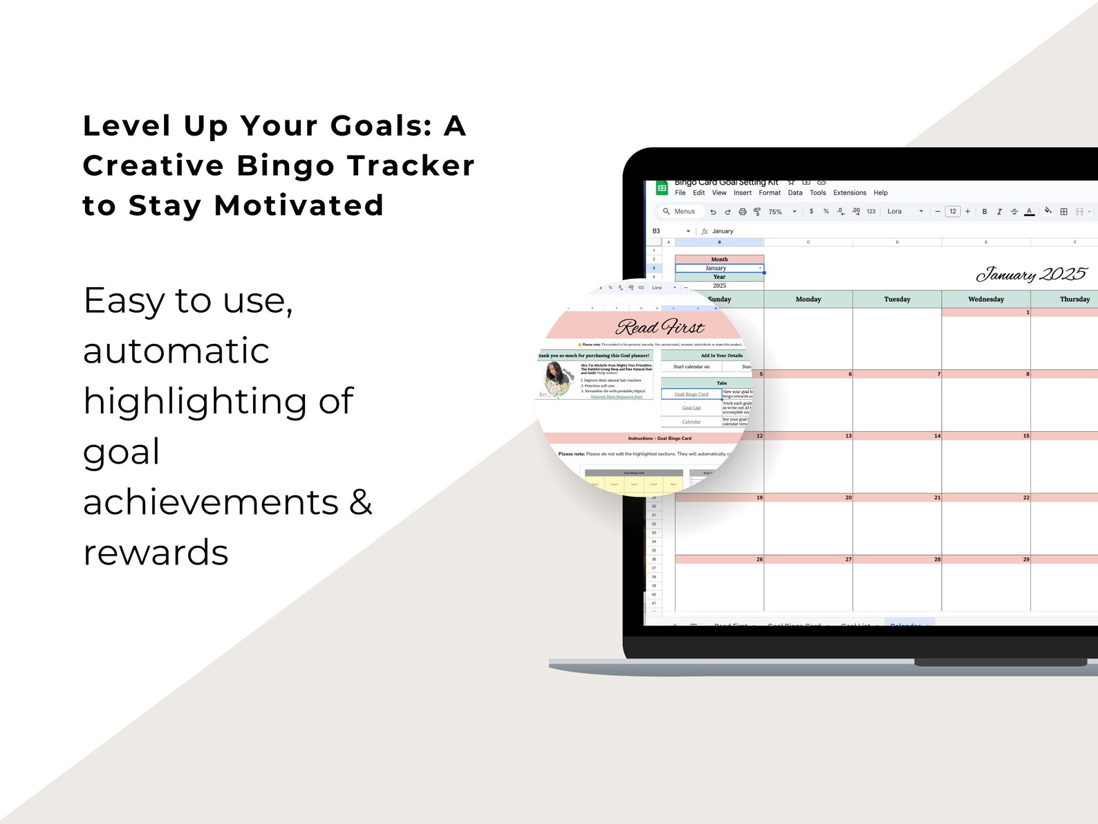 Goal Bingo Card New Year's Resolutions Tracker | Tiktok Trend Made for ...