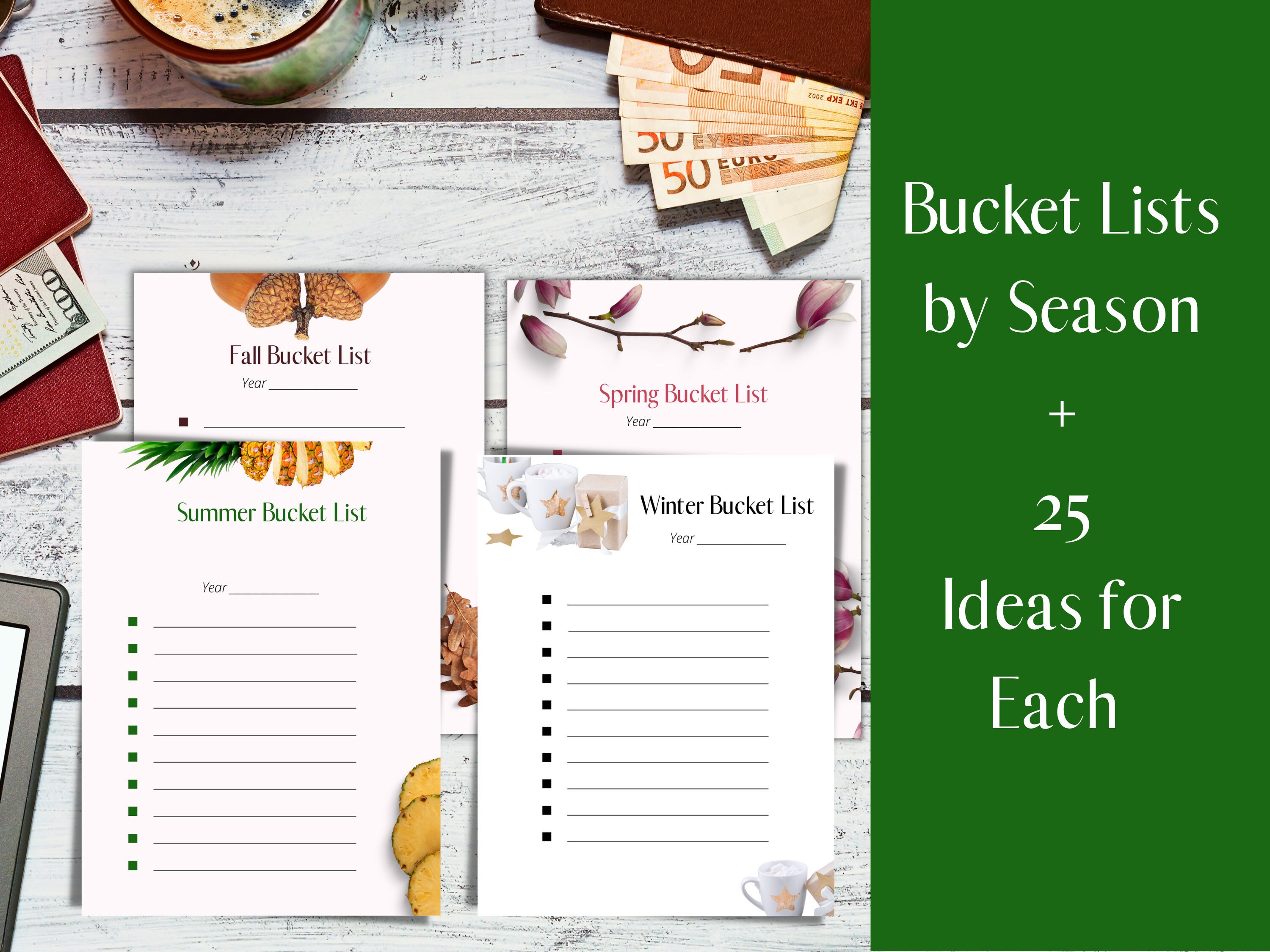 Bucket List Printable, Bucket List Ideas and Bucket List Templates for ...