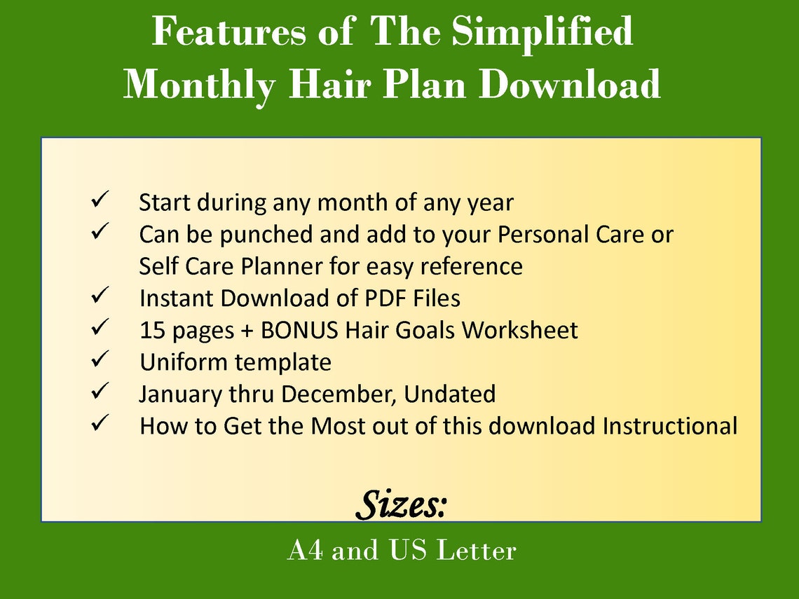 Minamalist Hair Care Beauty Planner, Hair Routine Tracker, Hair Care ...