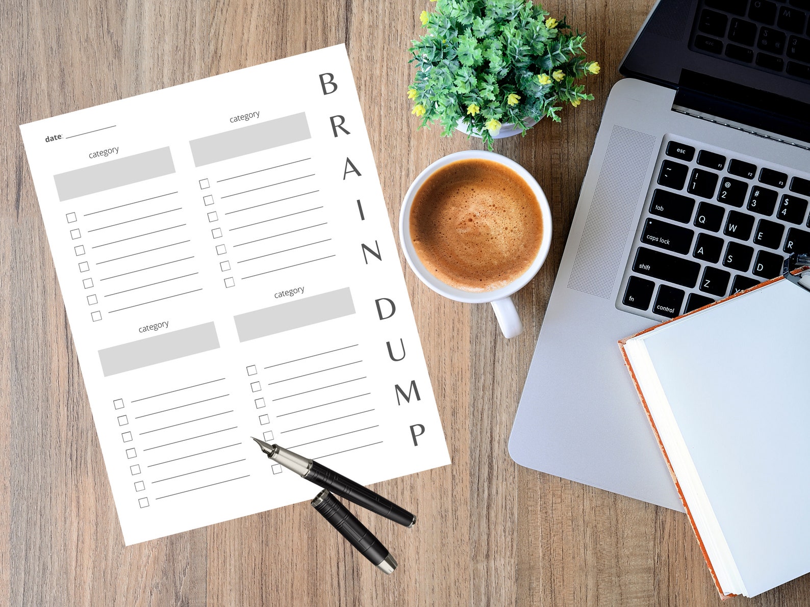 Brain Dump Worksheet, Productivity Planner Insert, Printable Brain Dump ...