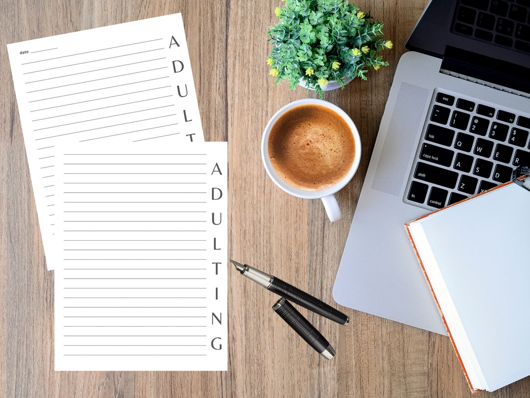 Lined Journal Pages, Accessory Papers, Planner Lined Sheet, Letter ...