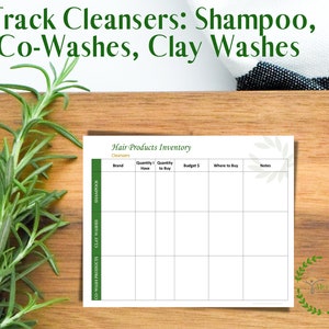 Hair Products Inventory Tracker, Beauty Tracker Printable, Curly Hair ...