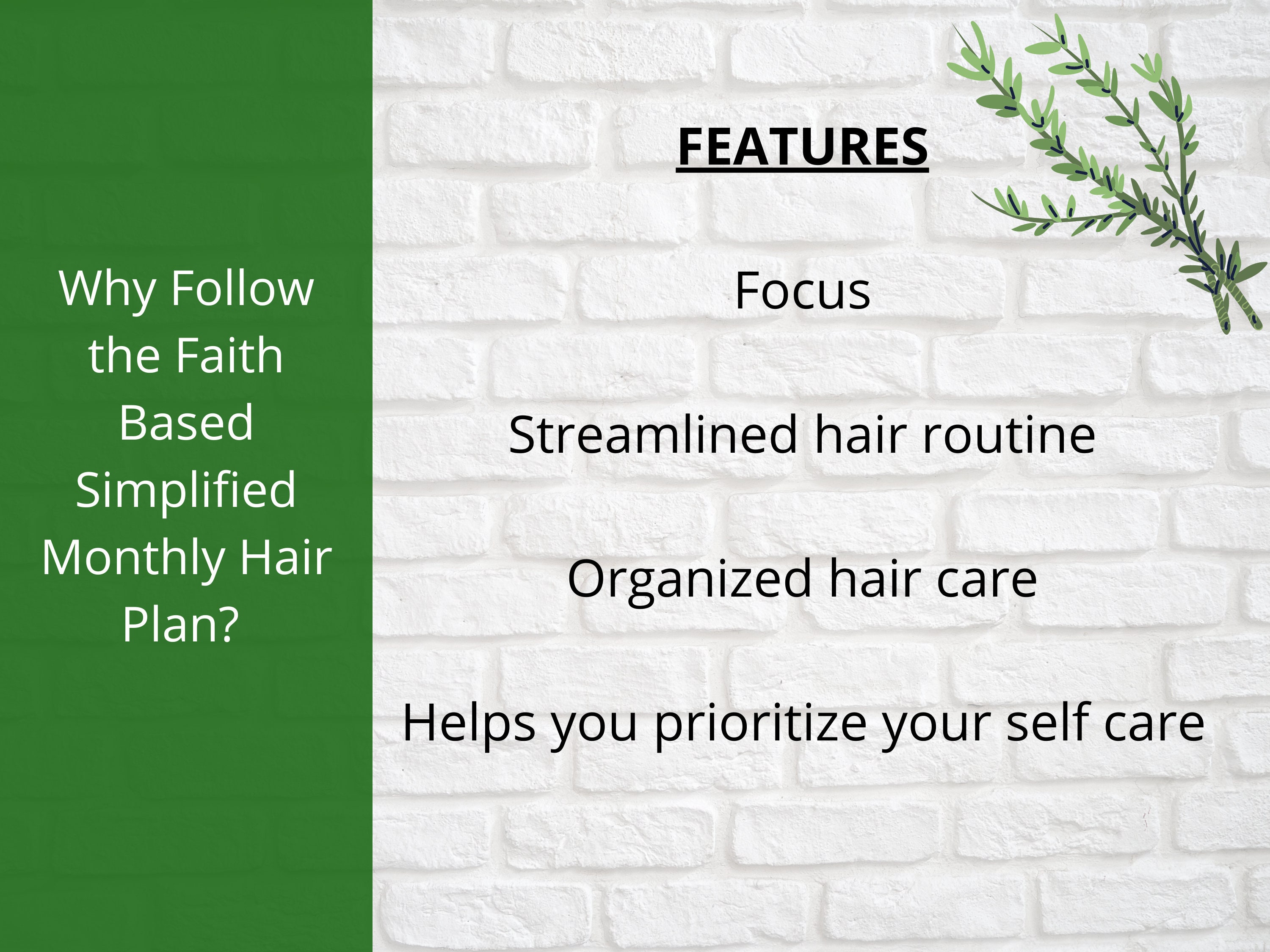 Monthly Printable Hair Planner, Faith Based Hair Plan, Minimalist ...