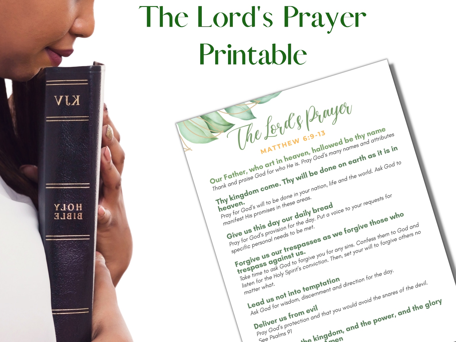 The Lord's Prayer PDF, Prayer Journal Printable for Christian Faith ...