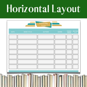 Reading Log, Book Tracker, Reading Habit Tracker and Book Genres ...