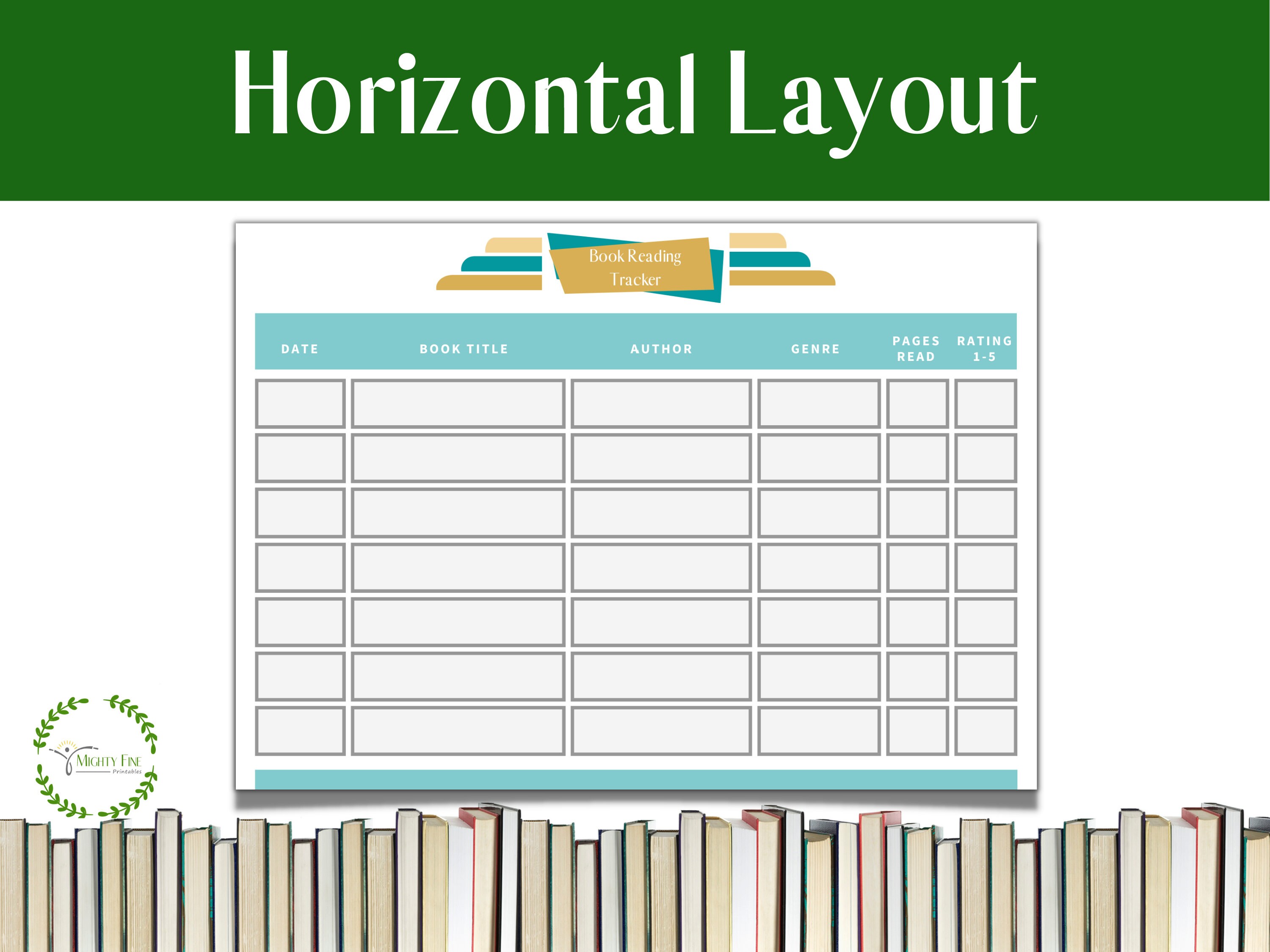 Reading Log, Book Tracker, Reading Habit Tracker and Book Genres ...