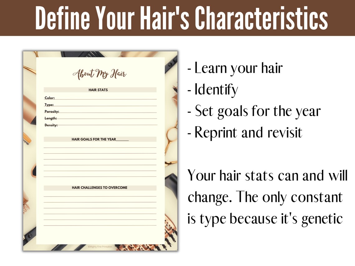 Hair Care Planner for Healthy Hair, Curly Hair Planner, Natural Hair ...