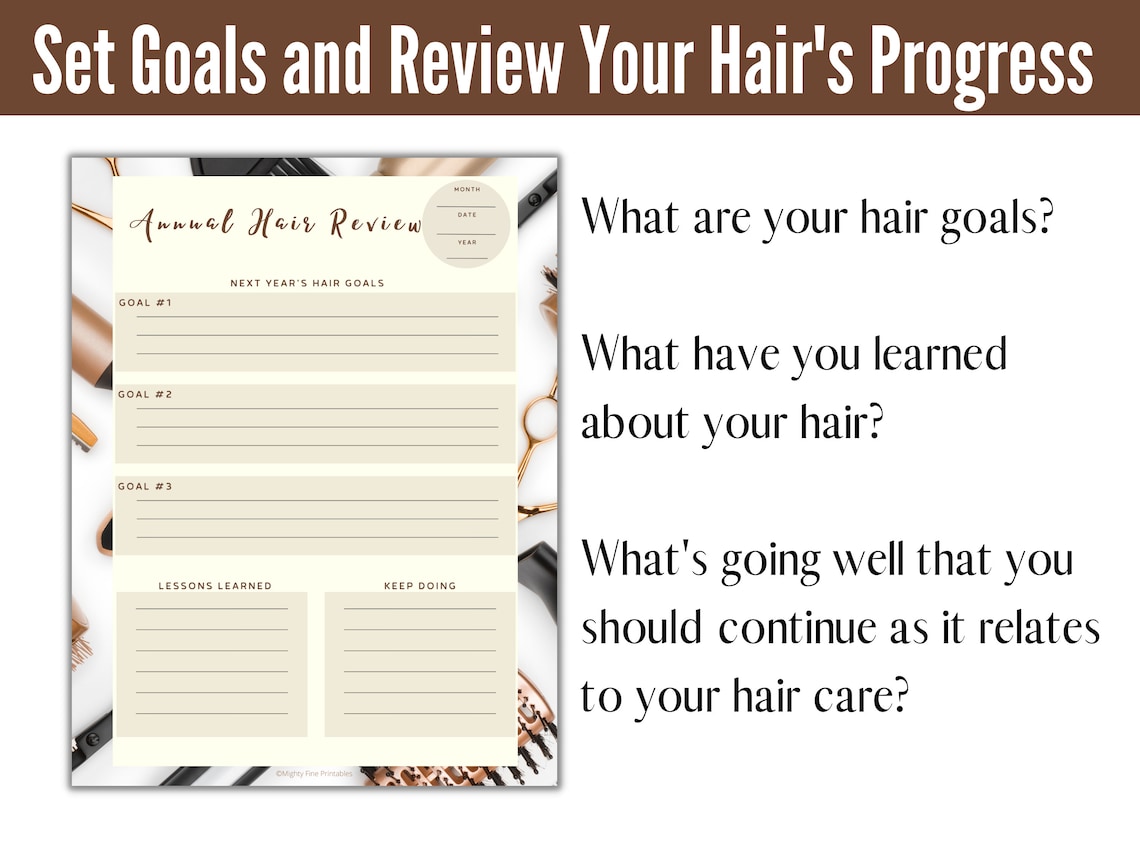 Hair Care Planner for Healthy Hair, Curly Hair Planner, Natural Hair ...