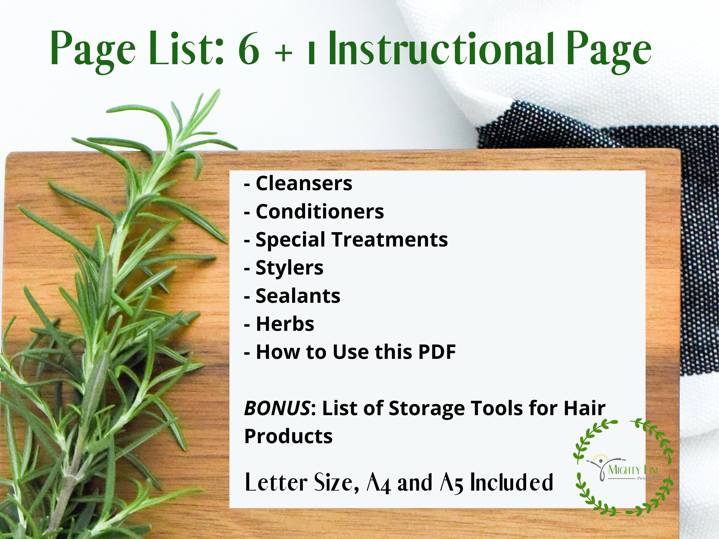 Hair Products Inventory Tracker, Beauty Tracker Printable, Curly Hair ...