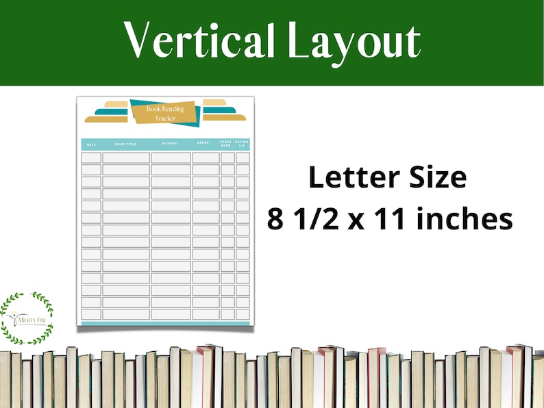 Reading Log, Book Tracker, Reading Habit Tracker and Book Genres ...