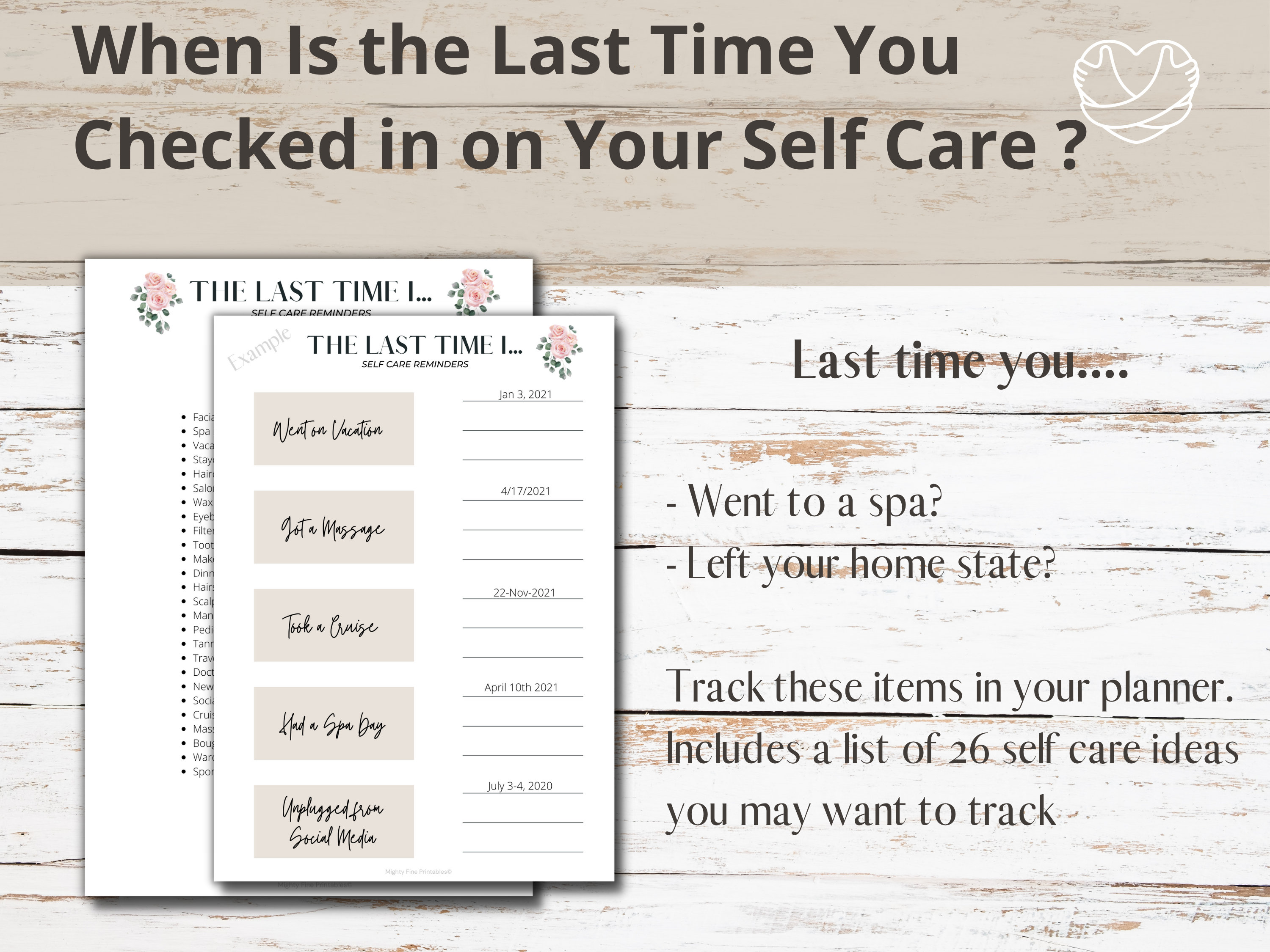 Women's Self Care Printable: Self Care Toolkit Bundle, Health & Beauty ...