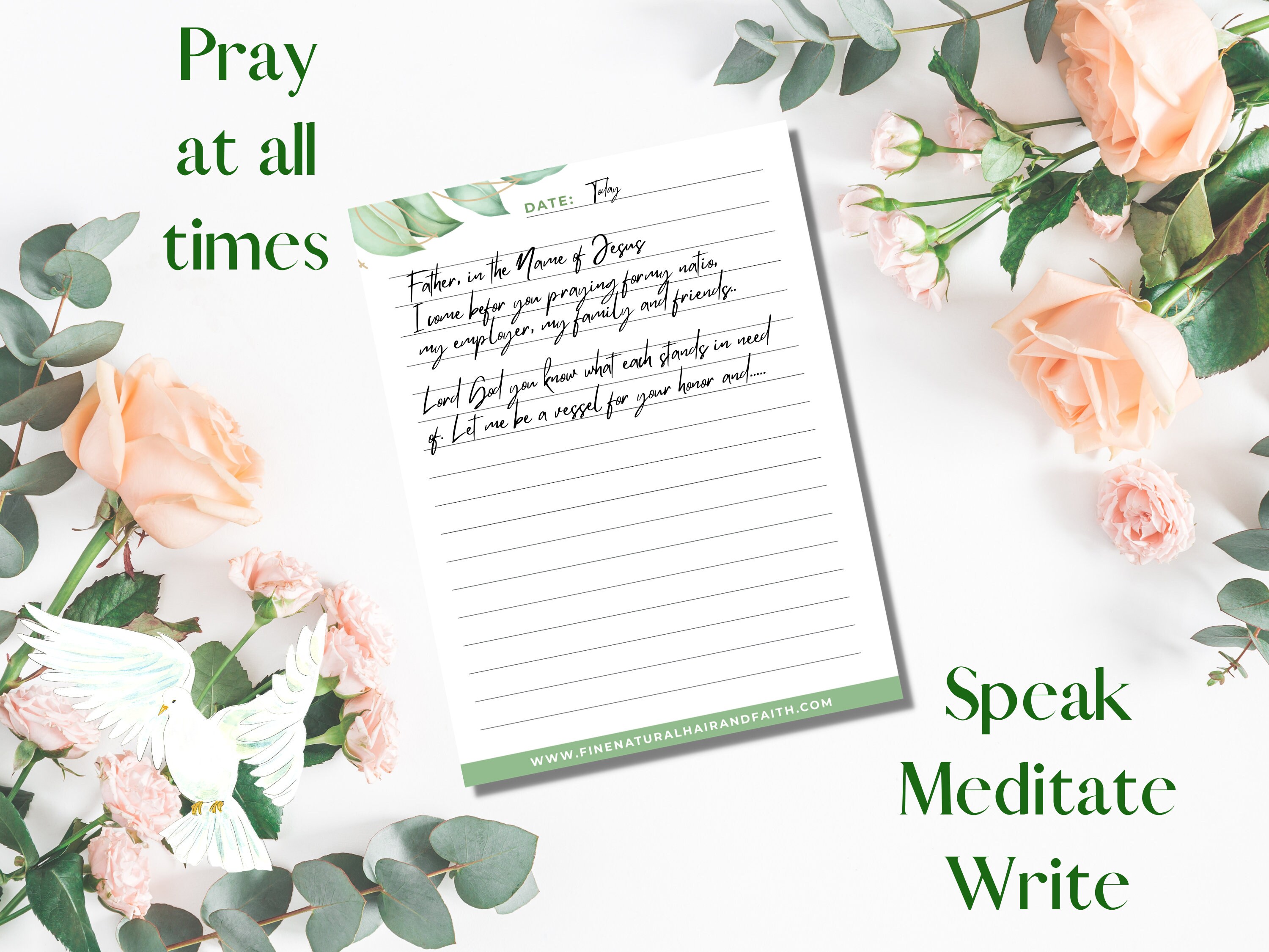 Prayer Warrior Printable for War Room Prayer, Faith Planner Insert ...