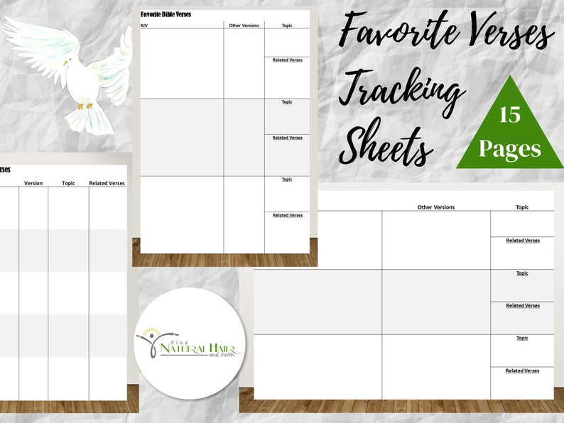 Bible Study Planner Printable, Scripture Reflections Journal, Bible ...