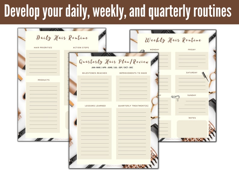 Hair Care Planner for Healthy Hair, Curly Hair Planner, Natural Hair ...