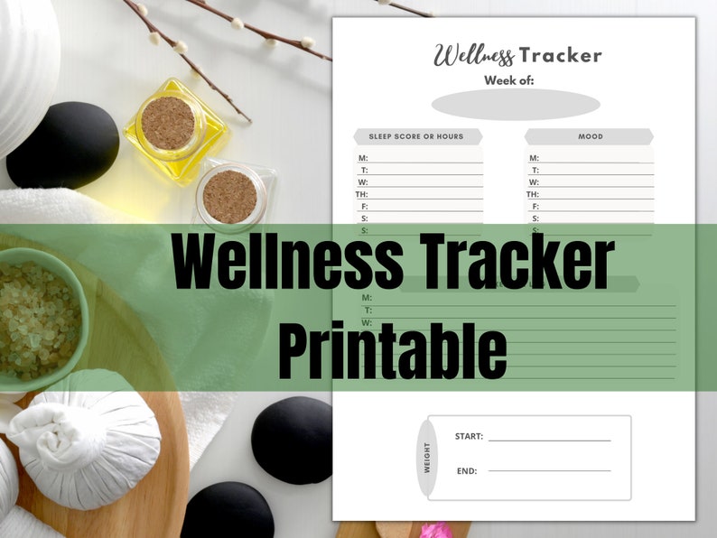 Self Care Tracker Printable, Wellness Planner Insert, Well-being Health ...
