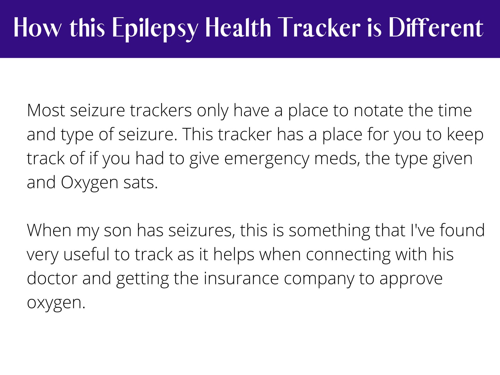 Seizure Tracker, Epilepsy Health Log, Printable Seizure Log, Digital ...