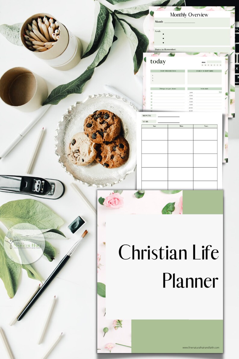 Christian Life Planner Printable, Undated Floral Faith Based Planner ...