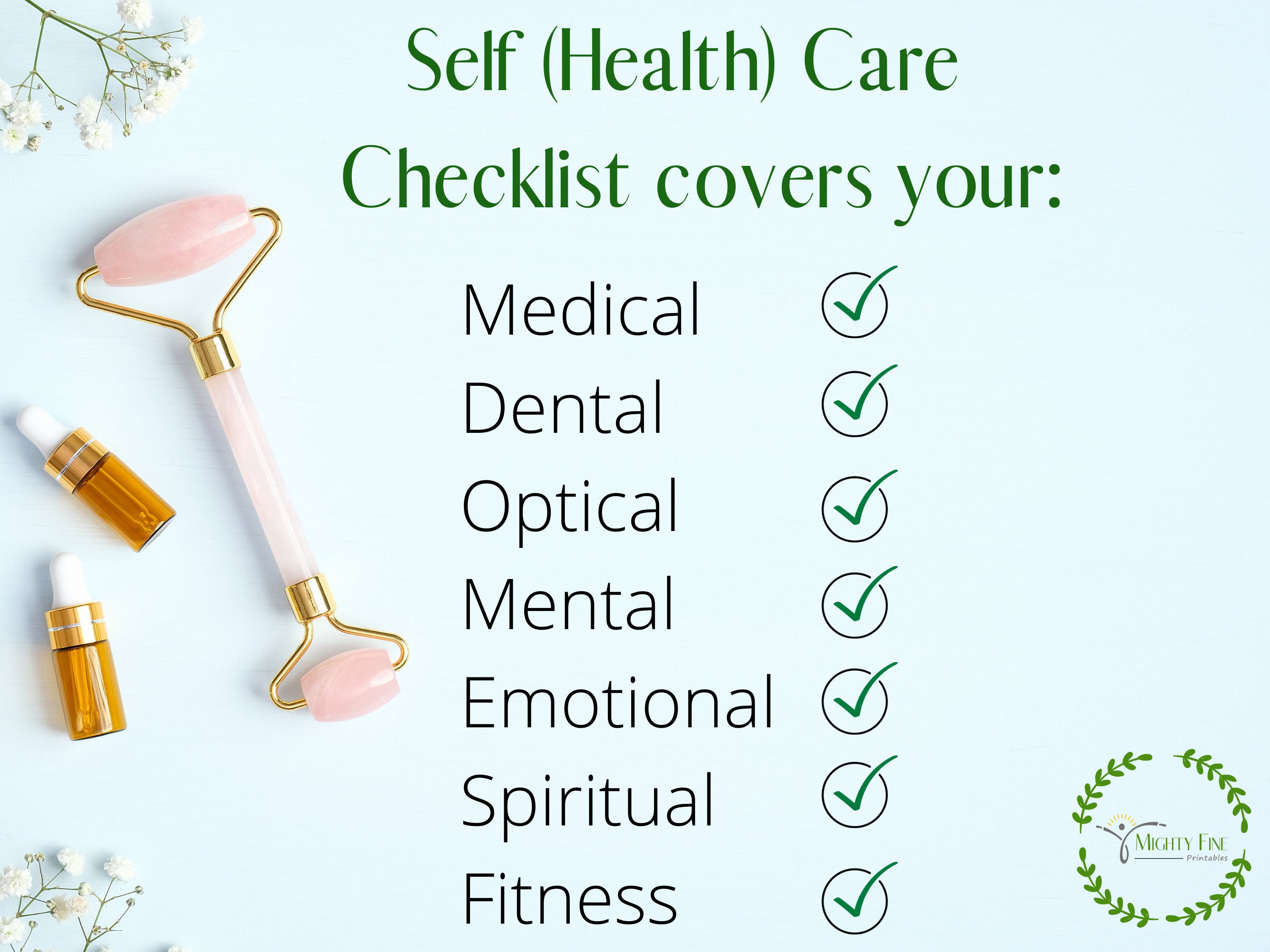 Women's Self Care Checklist, Health and Beauty Routine Checklist and ...