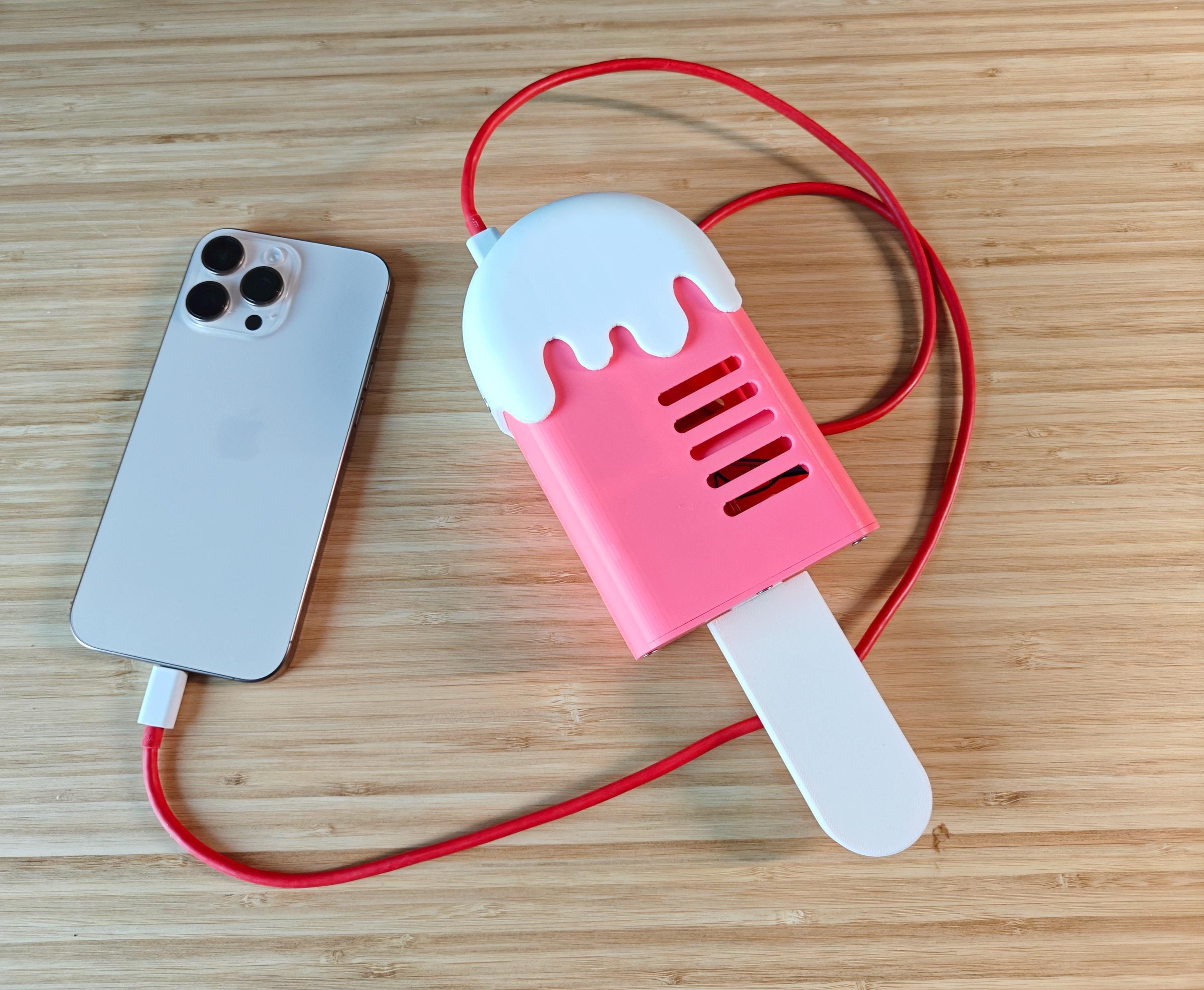 Custom Ice Cream Popsicle Fan & Phone Charger - Great for Cosplay ...