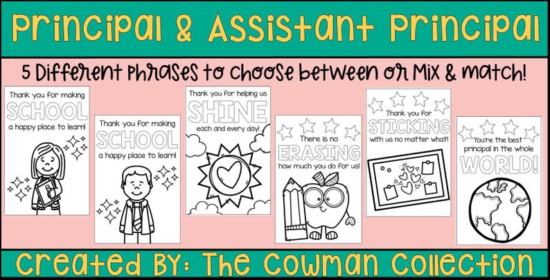Principal or Assistant Principal Appreciation Day Cards- Printable ...