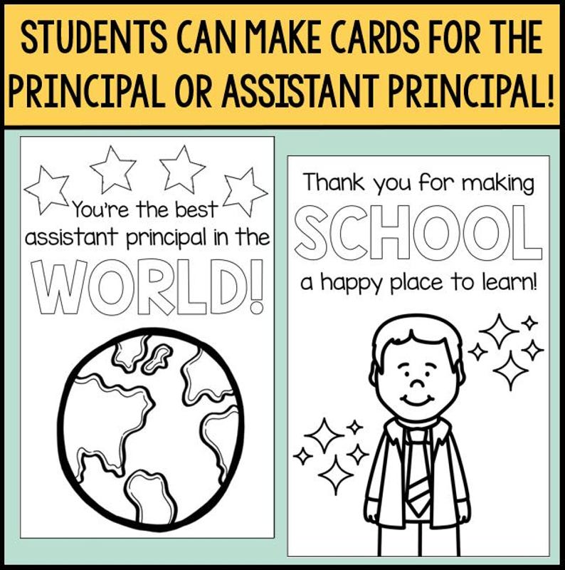 Principal or Assistant Principal Appreciation Day Cards- Printable ...