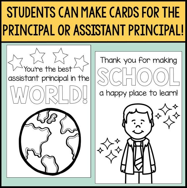 Principal or Assistant Principal Appreciation Day Cards- Printable ...