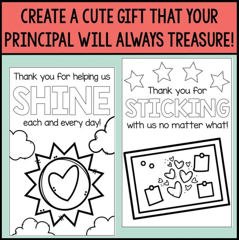 Principal or Assistant Principal Appreciation Day Cards- Printable ...