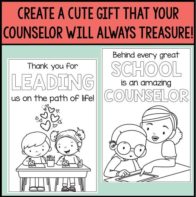 Counselor Appreciation Day Cards- Printable- School Counselors Thank ...