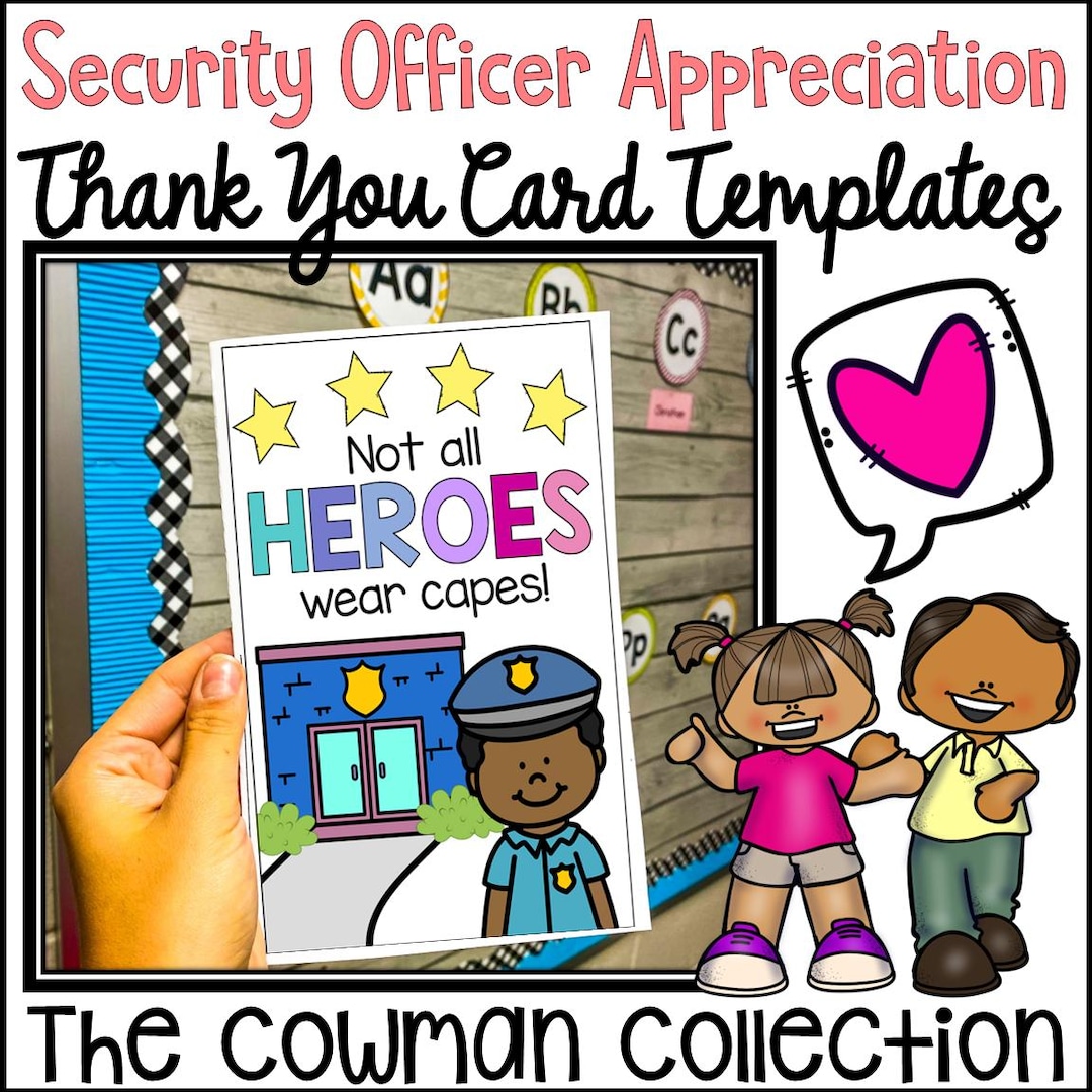 Police Officer Appreciation Day Cards - Printable - Security Officer ...
