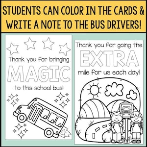 Bus Driver Appreciation Day Cards - Printable - Thank You - Community ...