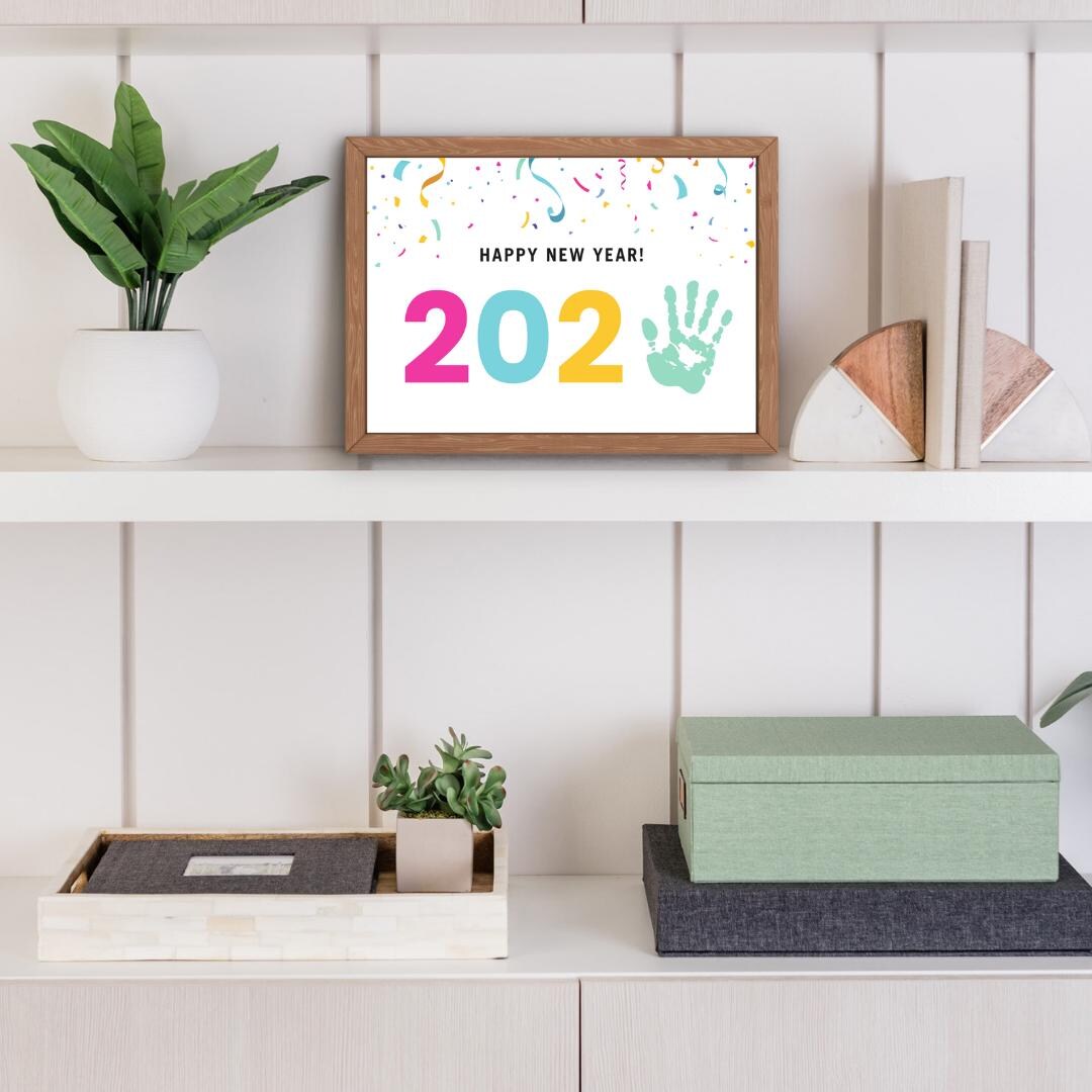 2025 Handprint Art - New Years Handprint Craft - New Years Craft for ...