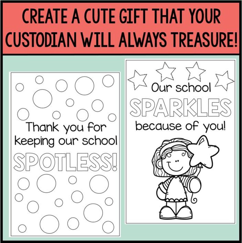 Custodian Appreciation Day Cards Printable Thank You Community Helpers ...