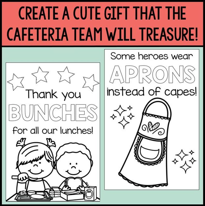 Cafeteria Worker Appreciation Day Cards- Printable- School Cafeteria ...