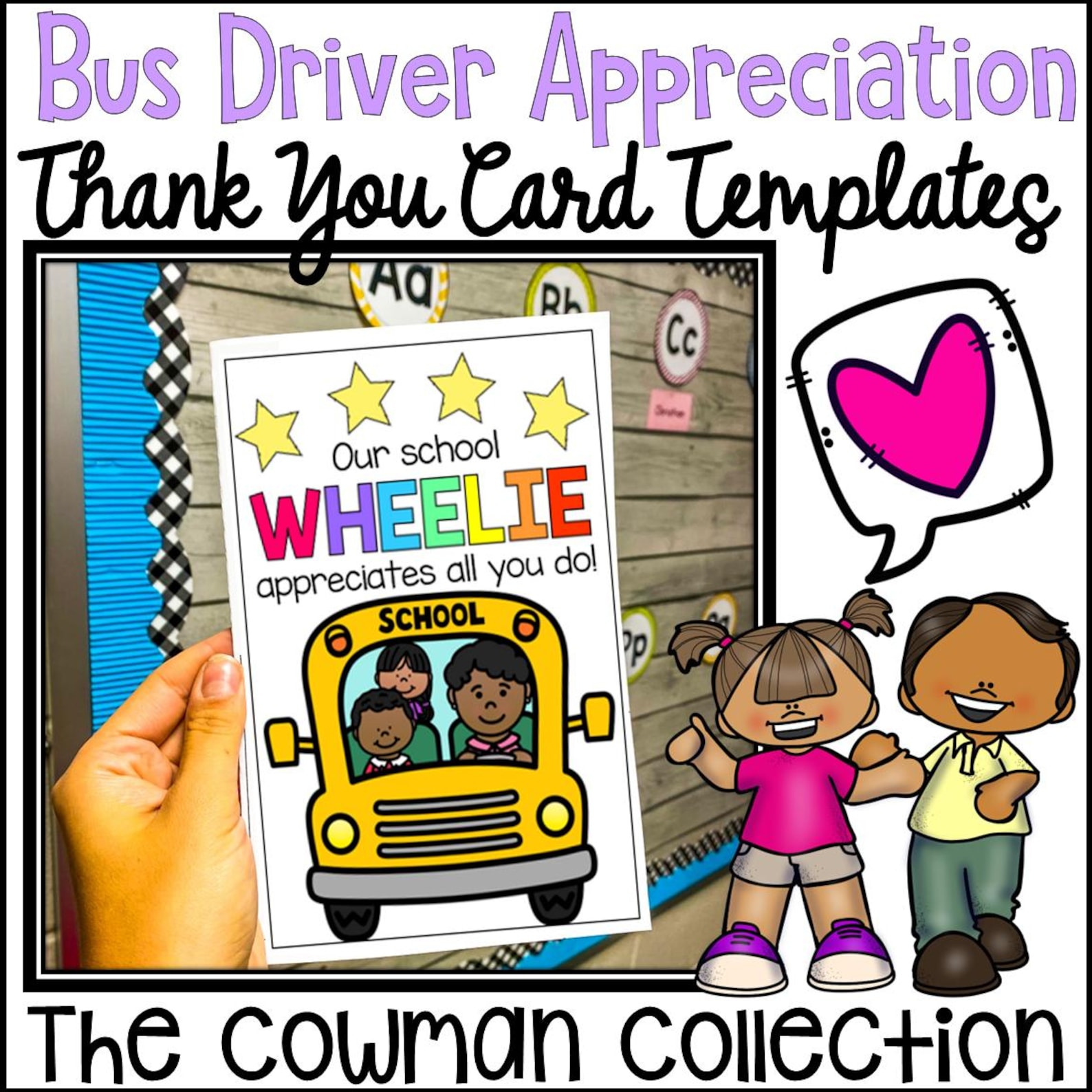 Bus Driver Appreciation Day Cards - Printable - Thank You - Community ...