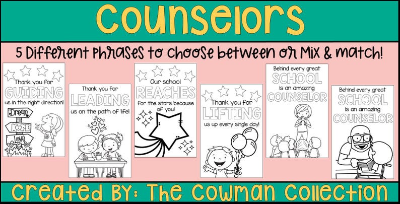 Counselor Appreciation Day Cards- Printable- School Counselors Thank ...