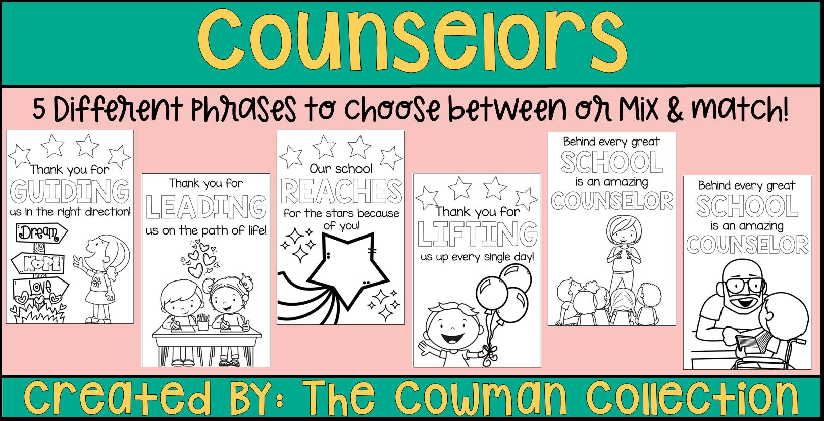 Counselor Appreciation Day Cards- Printable- School Counselors Thank ...