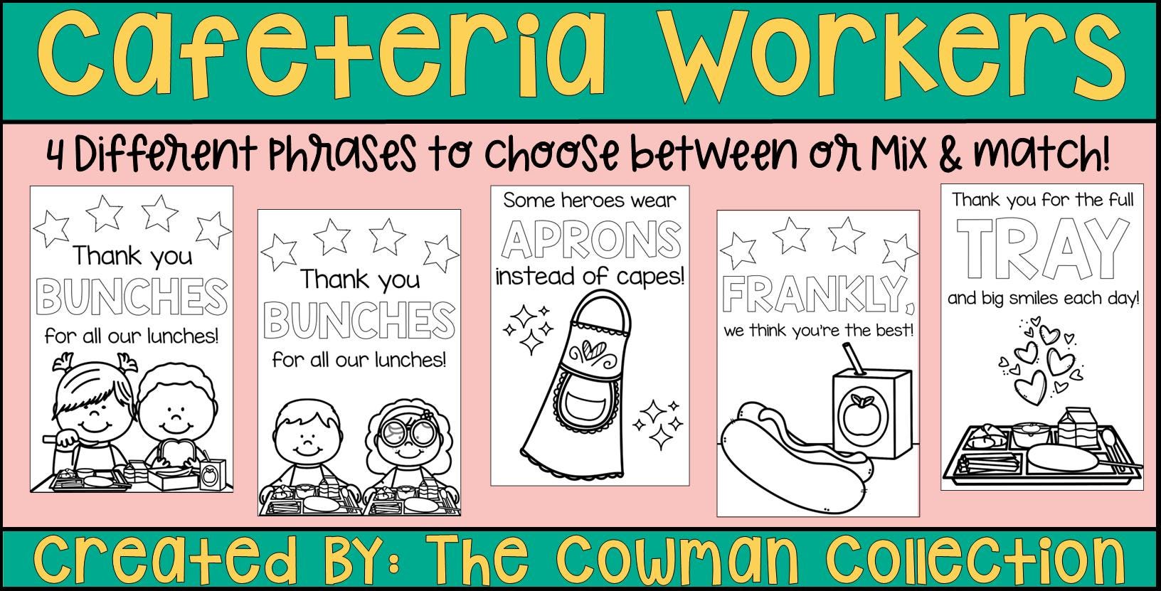 Cafeteria Worker Appreciation Day Cards- Printable- School Cafeteria ...