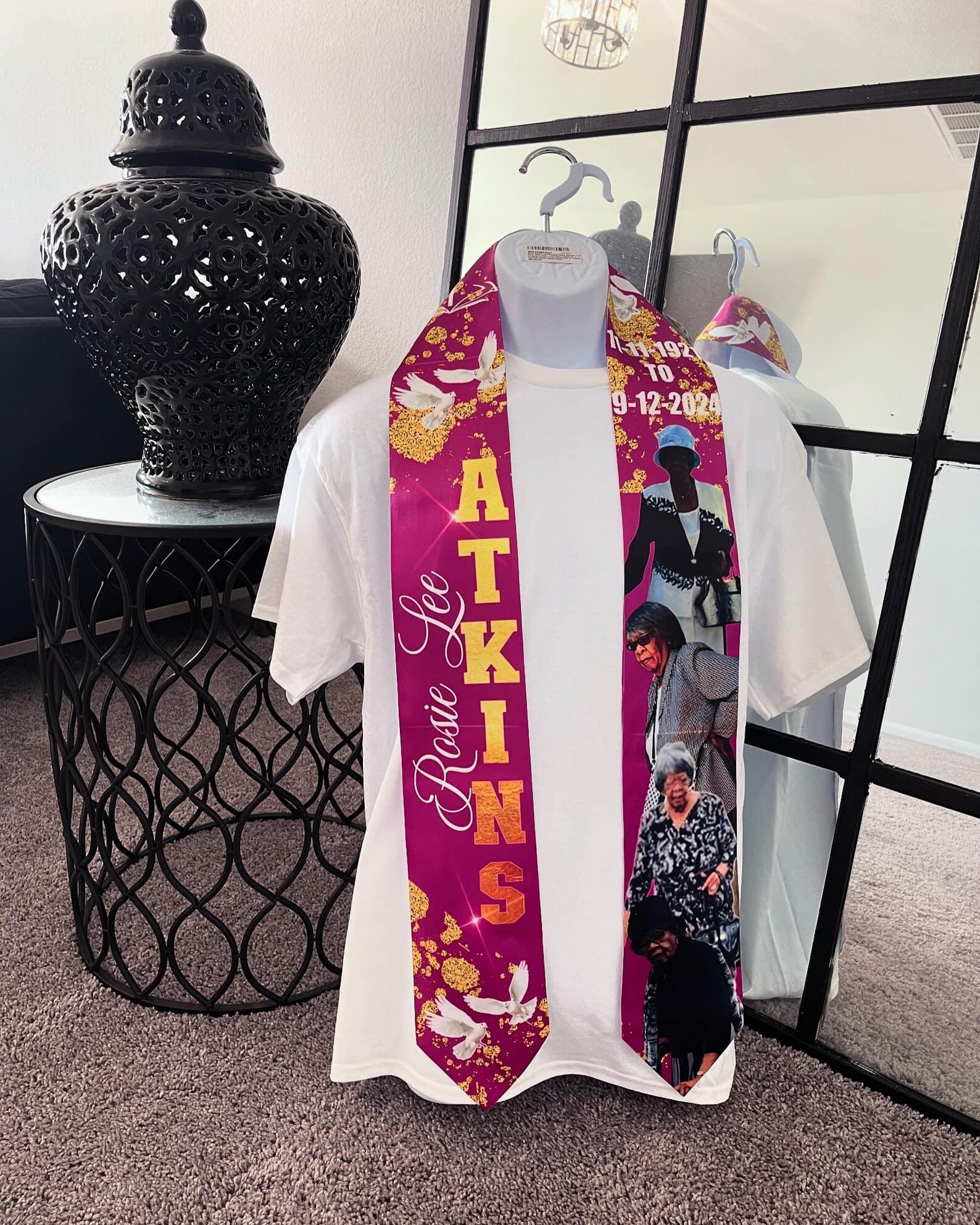 Custom Memorial Stoles With 4 Pictures - Etsy