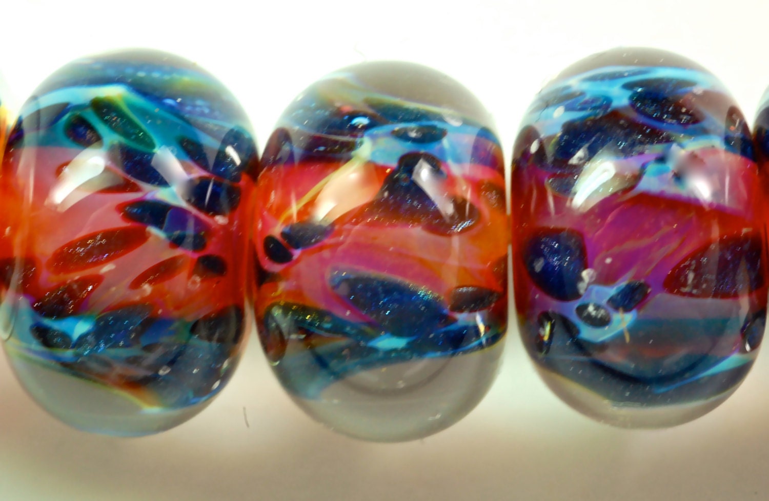 Handmade lampwork boro glass beads supplies boro bead set of 6 | Etsy Handmade lampwork boro glass beads supplies boro bead set of 6 | Etsy