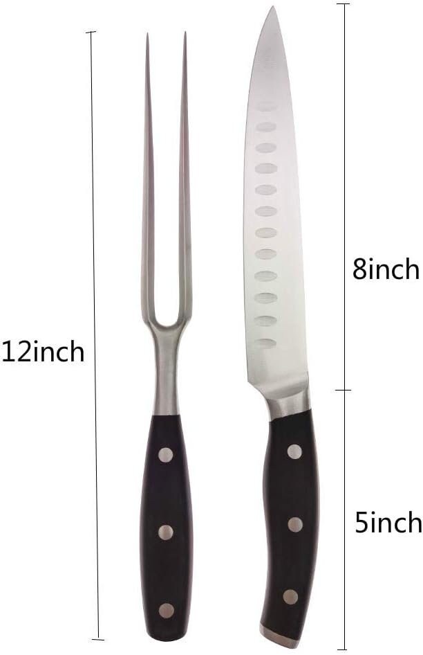 Family Name Meat Carving FORK & KNIFE Set Personalized Date Custom ...