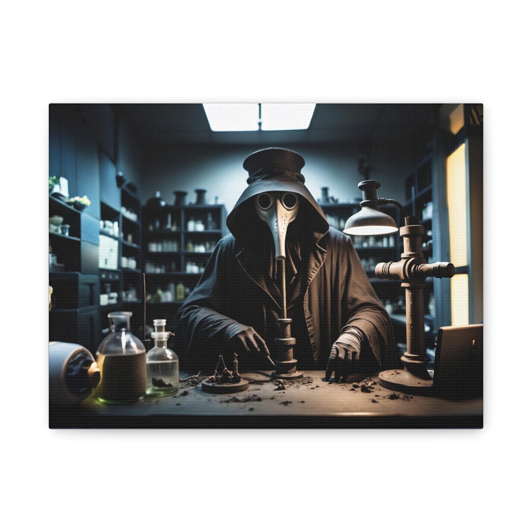 Plague Doctor's Lab, Spooky Wall Decor, Gothic Home Art, Unique Gift ...