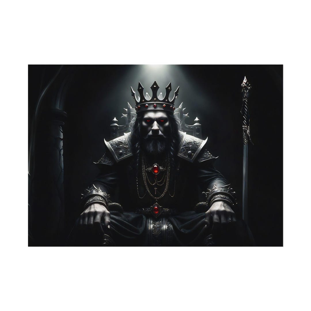 King Poster, Gothic Wall Art, King Decor, Fantasy Print, Home Office ...