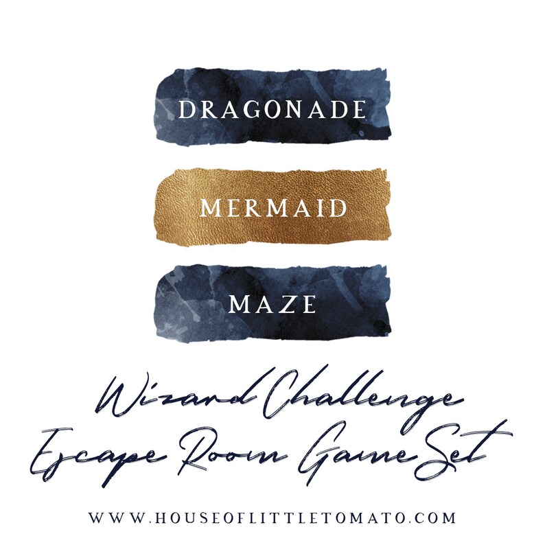 Mermaid Wizard Challenge Escape Room Game Kit: BLACKLIGHT REACTIVE ...