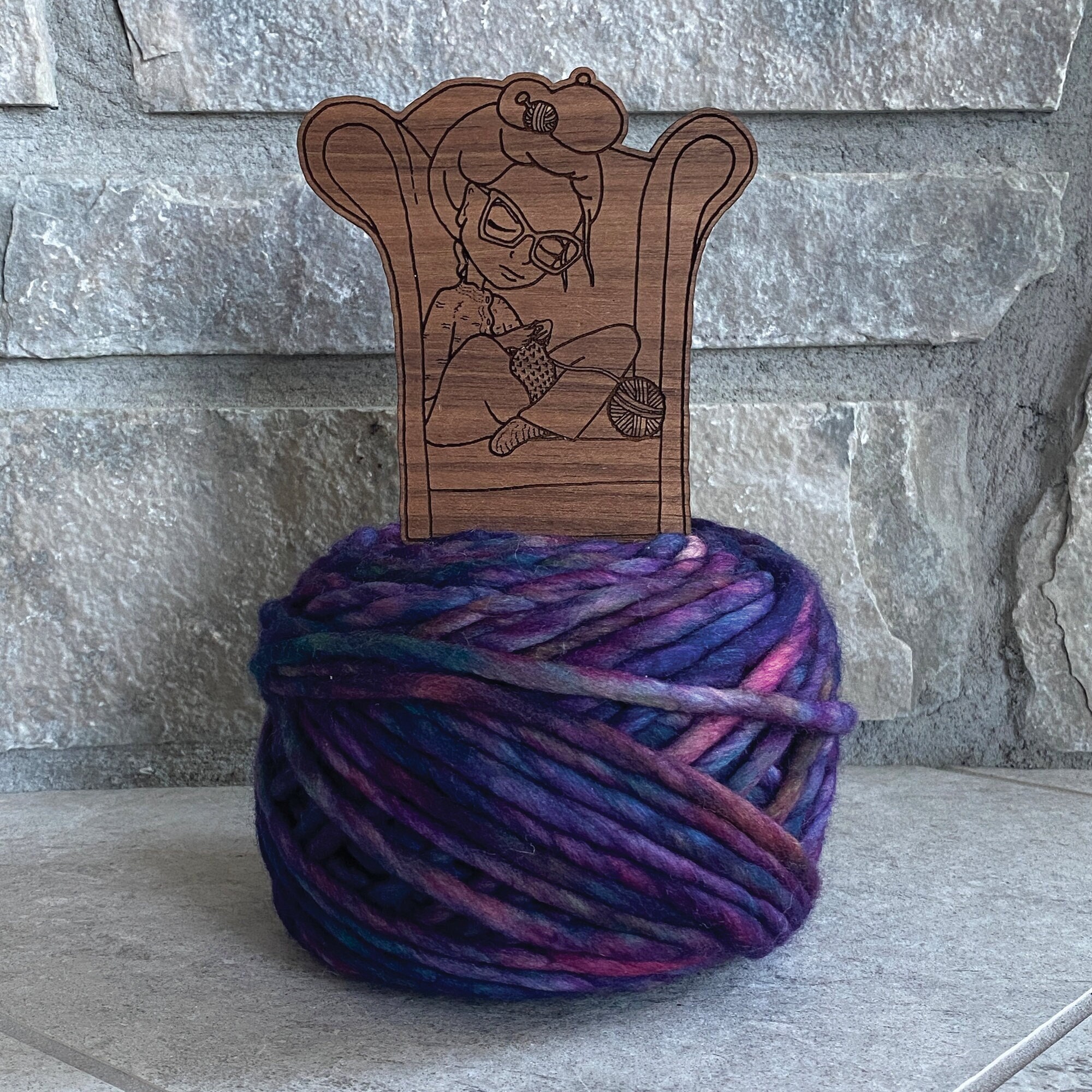 Yarn Cake Topper: Pearl Yarn Cake Topper Needle Gauge - Etsy