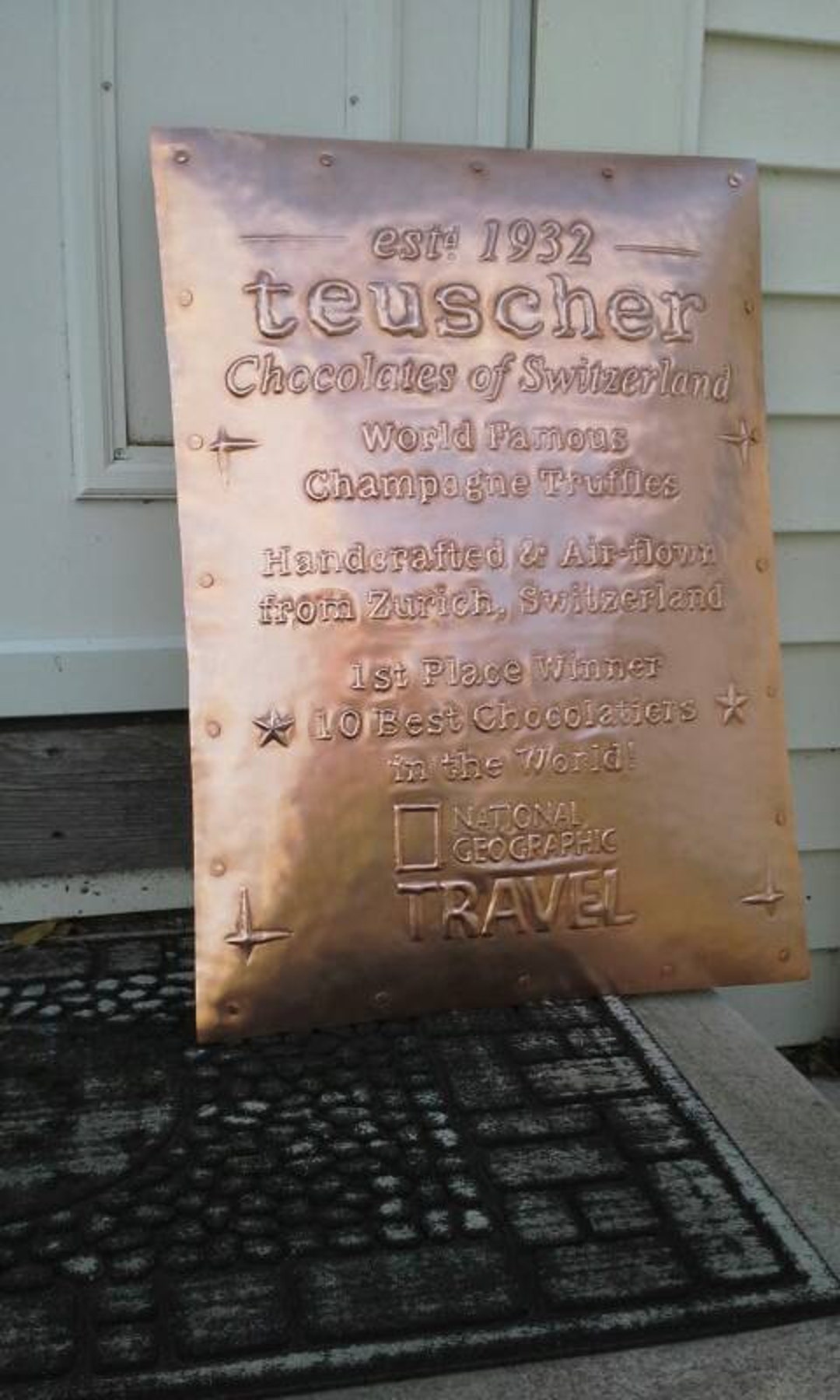 Custom Hand Hammered Copper Sign Company Logo - Etsy